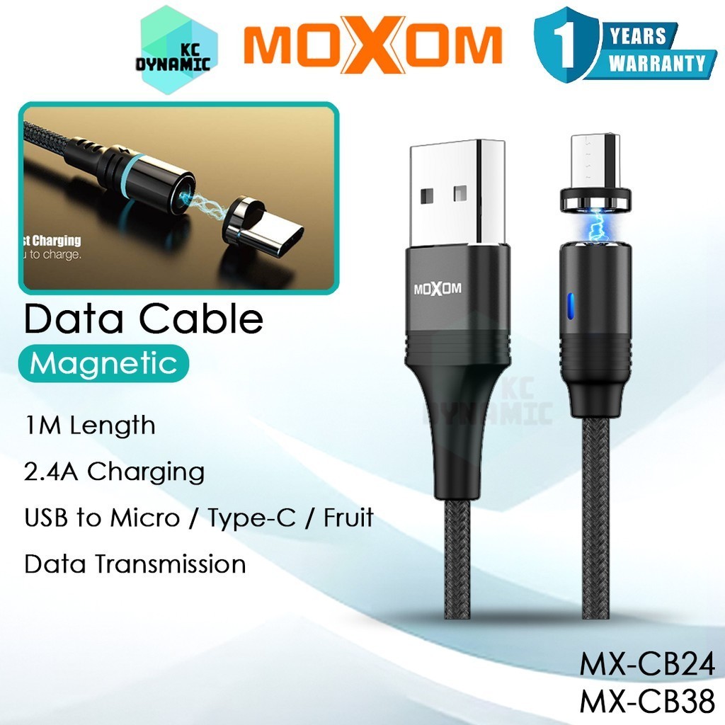 Moxom MX-CB24 Data Cable Magnetic Cable Charging Cable Mobile Kabel USB ...