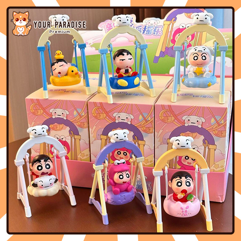 Crayon shin chan swing ins style blind box set anime figure toy home ...