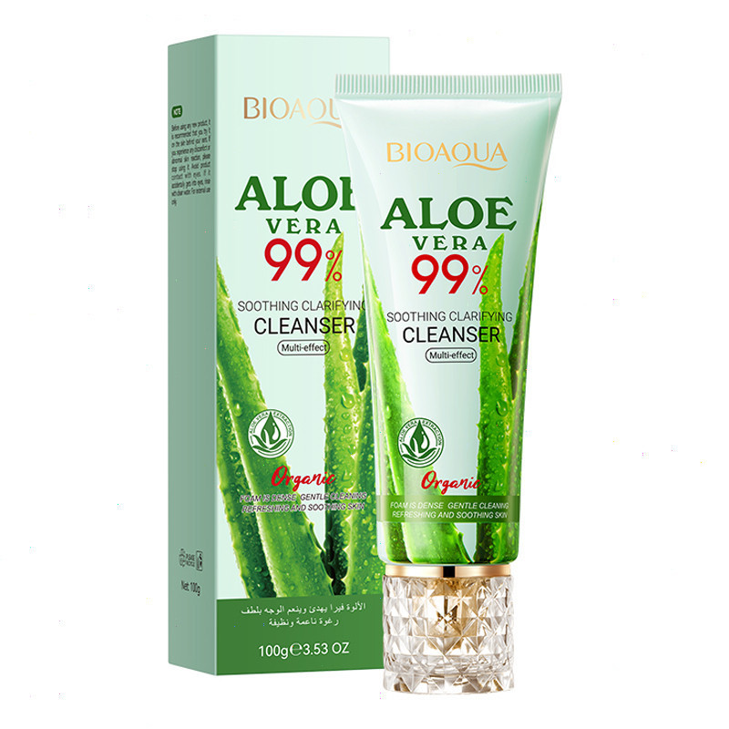 ROREC BIOAQUA Aloe Vera Soothing Clarifying Cleanser Foam Is Dense Gentle Cleaning Refreshing ...
