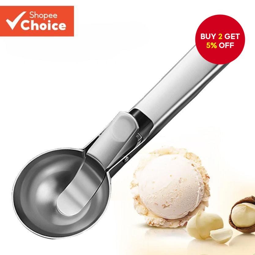 Thickened stainless steel ice cream spoon for commercial use, ice cream ...