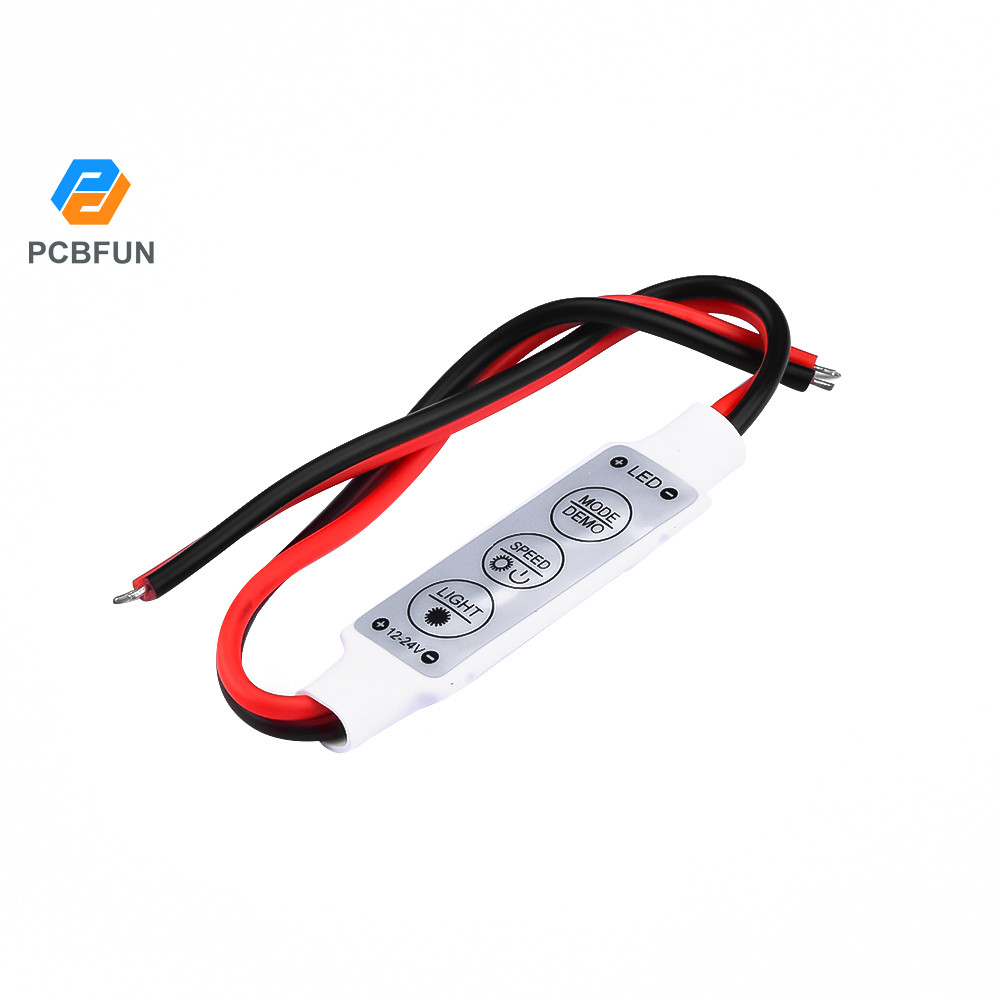 Pcbfun 1/3/5pcs LED Strip Light Controller 12V Single Color Brightness ...