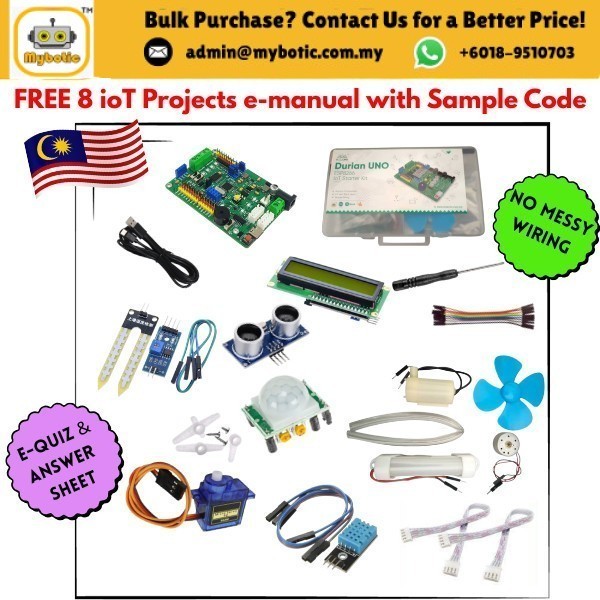 Durian Uno IoT Project Kit- Projek - RBT - STEM Uno Learning Kit- Uno ...