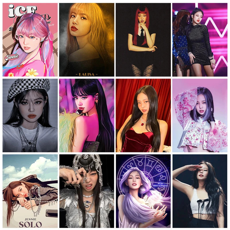 Jennie Kim K-Pop Female Singer Poster Art Print Bedroom Home Decor,No ...