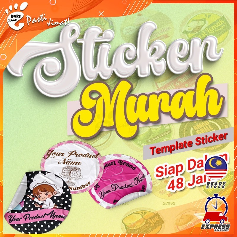 Kaki Jimat Sticker Label Produk Murah | Design Template Sedia | Ready ...