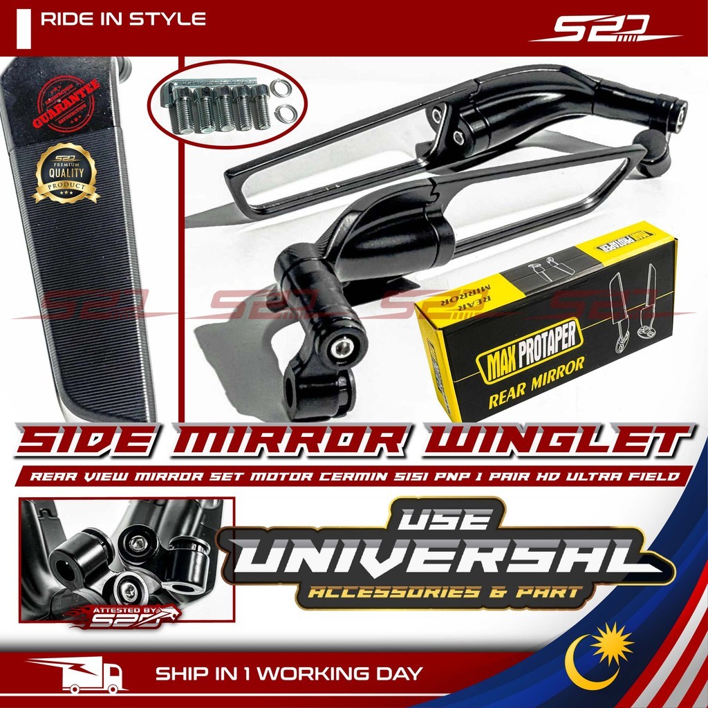 Side Mirror Winglet IMPORT Universal Use RH + LH Rear View Mirror Set ...