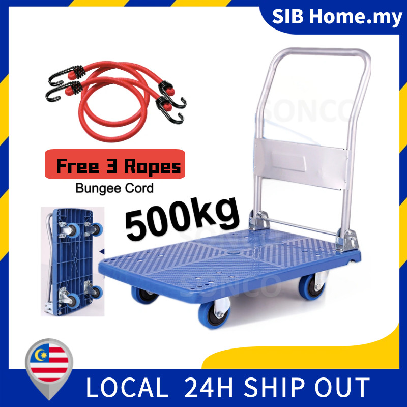Foldable Trolley Heavy Duty 150KG/500KG/1000KG Hand Truck Iron PVC Troli Barang | Shopee Malaysia