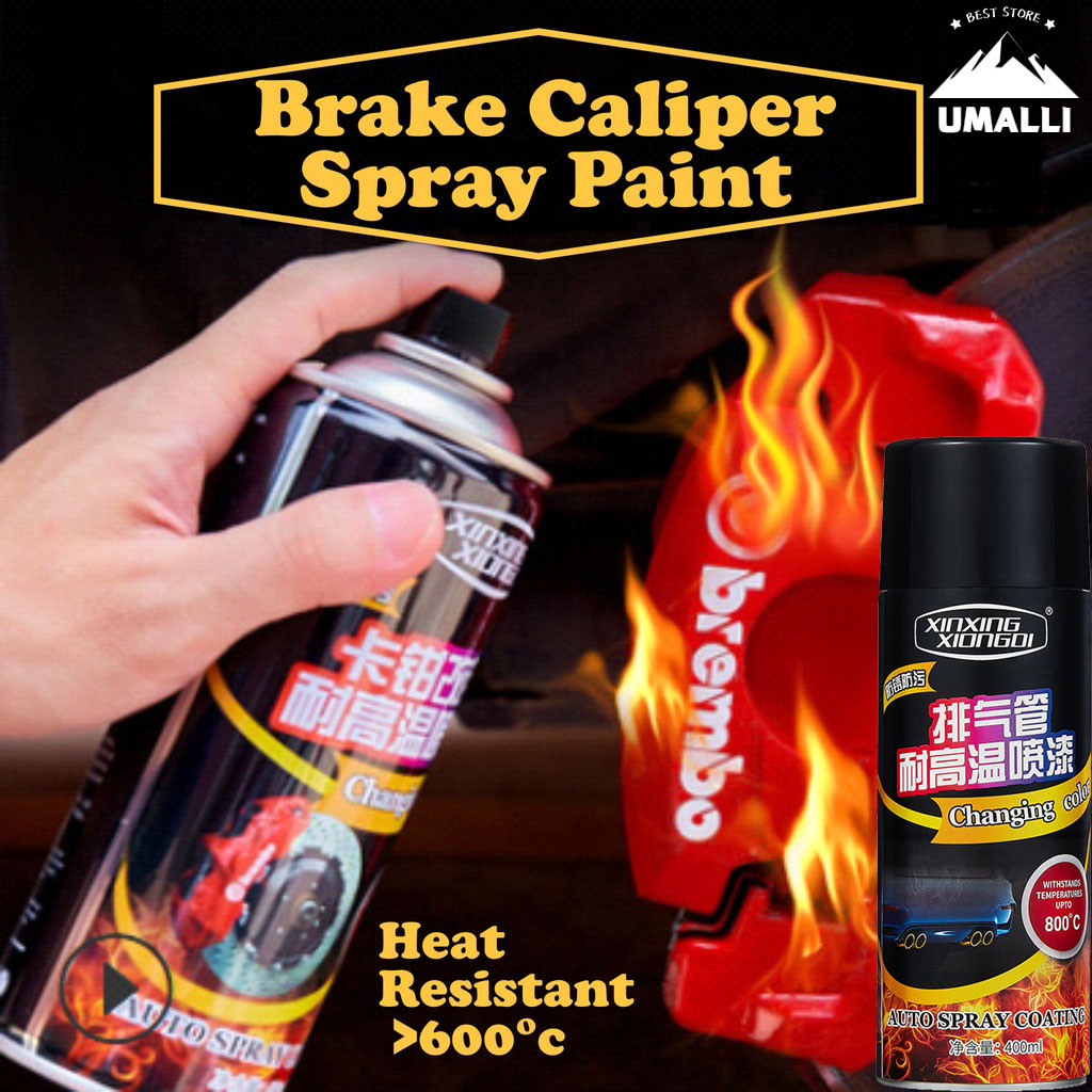 【400ml 】car High Temperature Spray Paint Heat Resistant Matt Black Hi ...