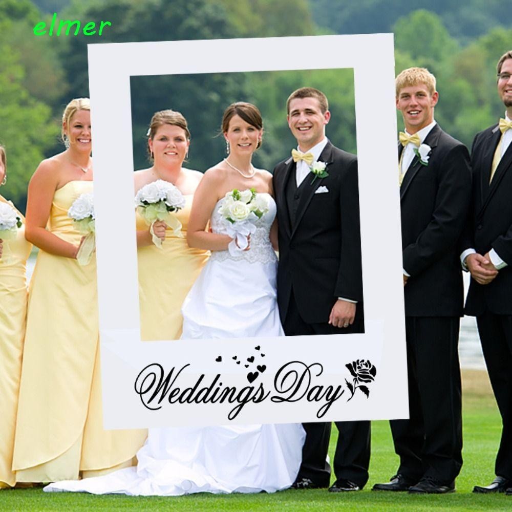 ELMER Just Married Photo Booth Frame Props, Funny Paper Team Bride ...
