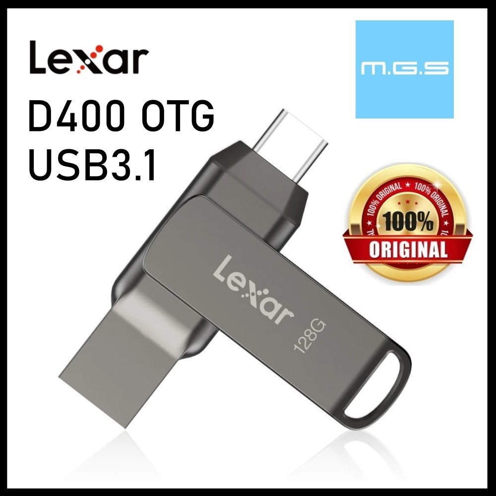 LEXAR D400 OTG 32GB 64GB 128GB TYPEC + USB DUAL DRIVE D400 USB 3.1 TYPE ...