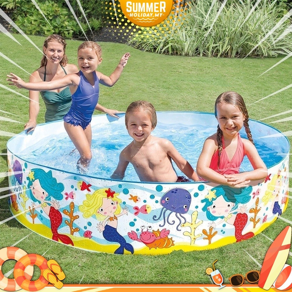 Intex Snapset Backyard Round 6 ft x 15 Inch Swimming Pool IT 58458 ...