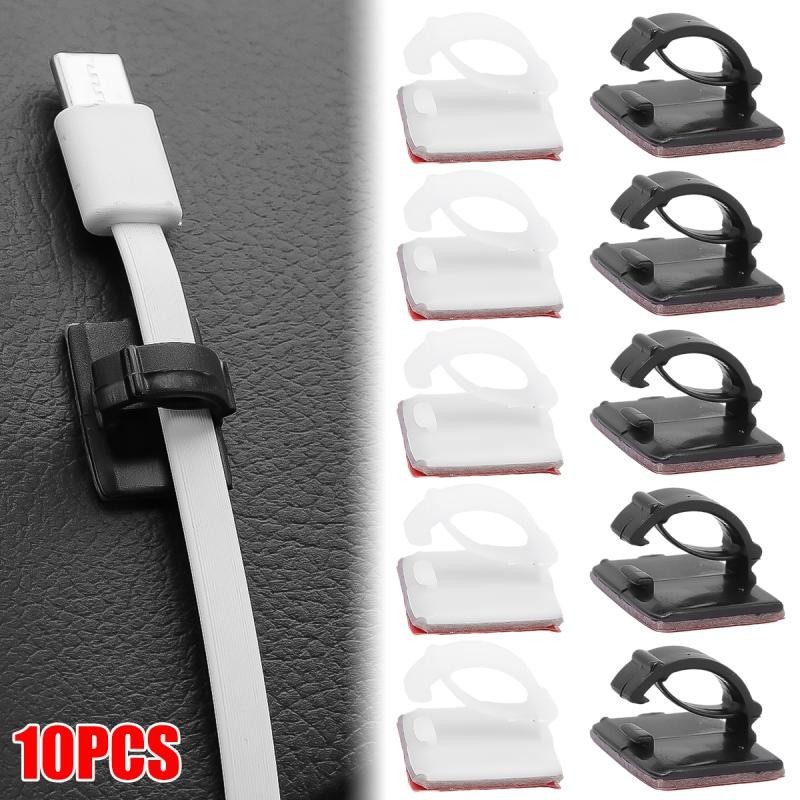 10pcs Car Dashboard Cable Clips - Multipurpose, Self Adhesive - USB ...