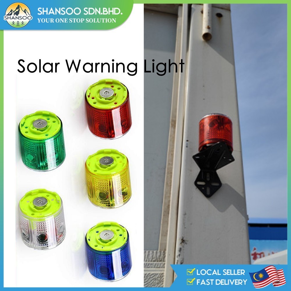 Outdoor Solar Warning Flash Light Traffic Road Safety Beacon Lamp ...