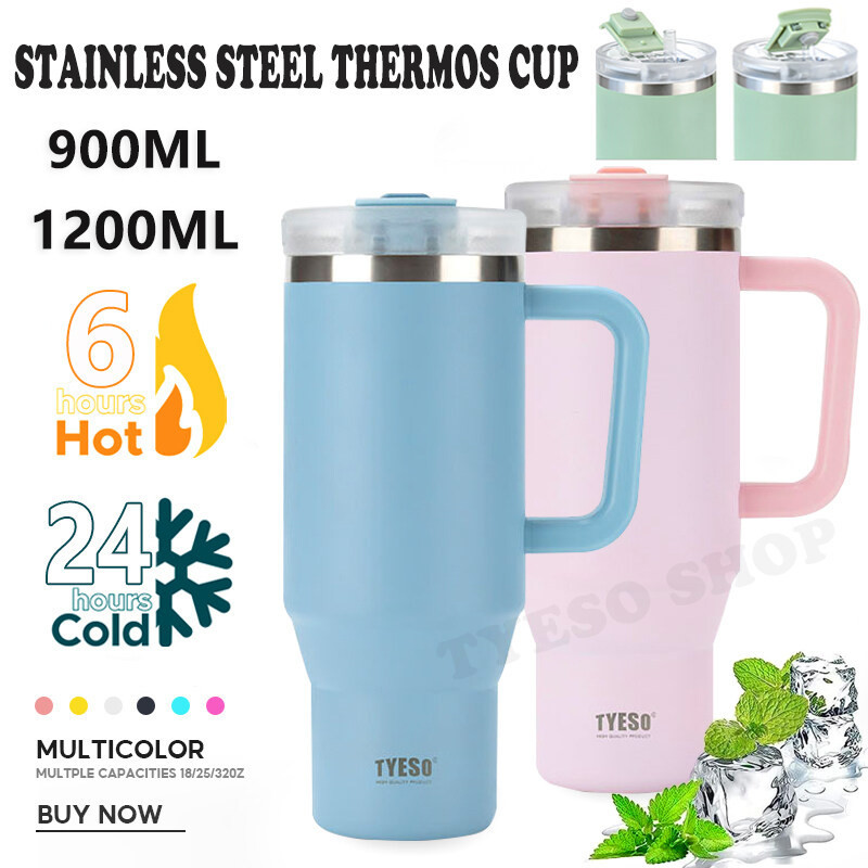 Original Tyeso TS-8866/TS-8868 900ML/1200ML Vacuum Insulated Tumbler Keep Cold And Hot With ...