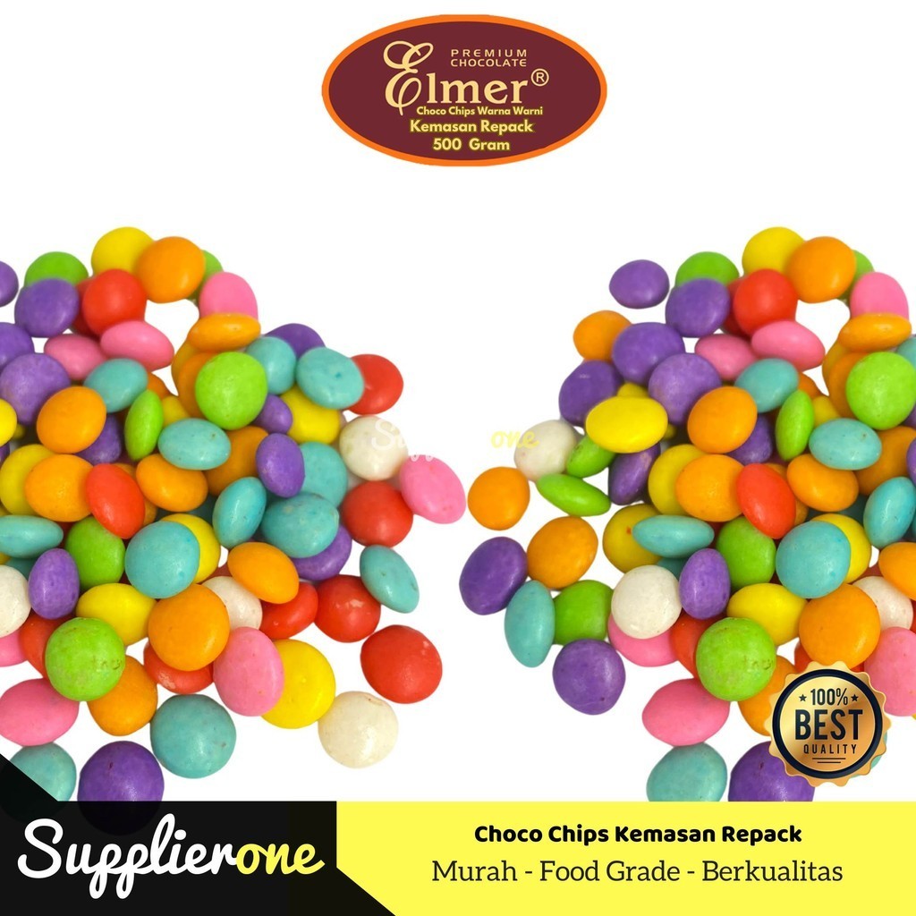 Choco Chips Elmer Colorful 500g/Choco Chip Repack Colorful/Rainbow ...