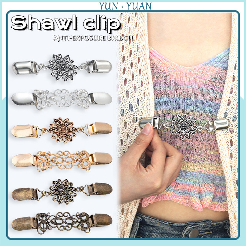 Retro Shawl Clip for Women European American Style Diamond Encrusted ...