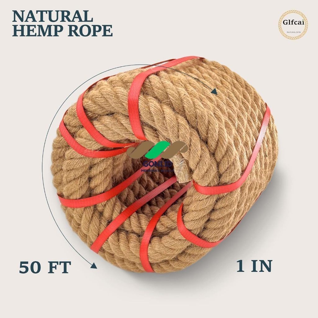 Jute Mine Rope 16 & 18MM 1 Roll 50 Meters / Mine Pull / Large Hemp Rope ...