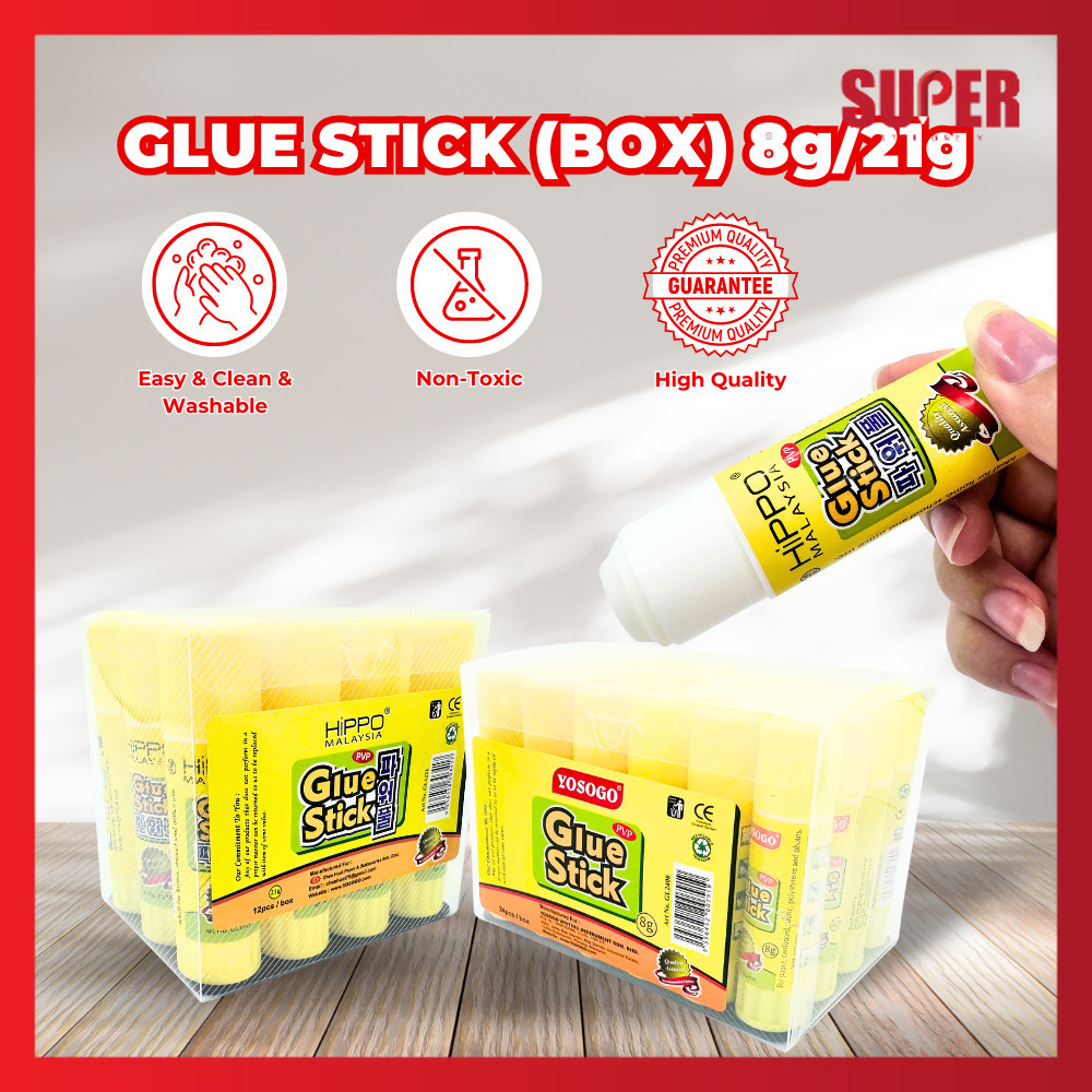 [Super Stationery] Yosogo (24pcs/12pcs) Stik Gam Super Gam Tebal ...