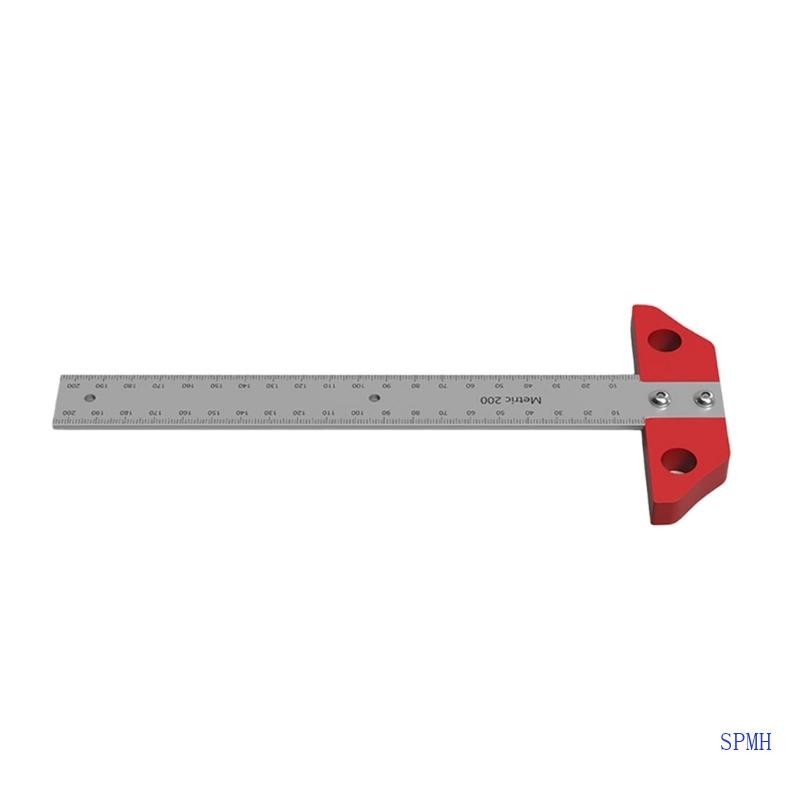 SUP 8inch 200mm Scribing Ruler T Square Ruler Metal Carpenter ...