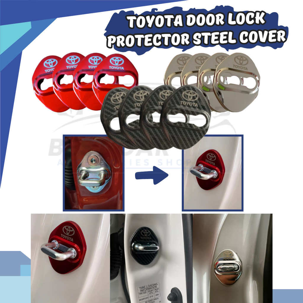 Toyota Vios (4th Gen) Toyota Logo Door Lock Steel Cover 2023 - 2025 ...