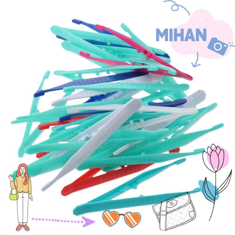 MIHAN Plastic Tweezers, Plastic 4.13Inch Craft Forceps, Creative Game ...