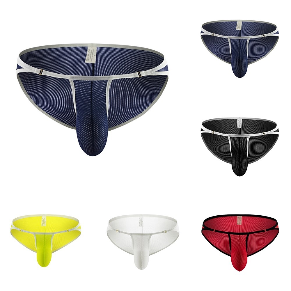 [COLORHM]Sexy Men Sheer Mesh Underwear Bikini Bulge Pouch Thongs ...