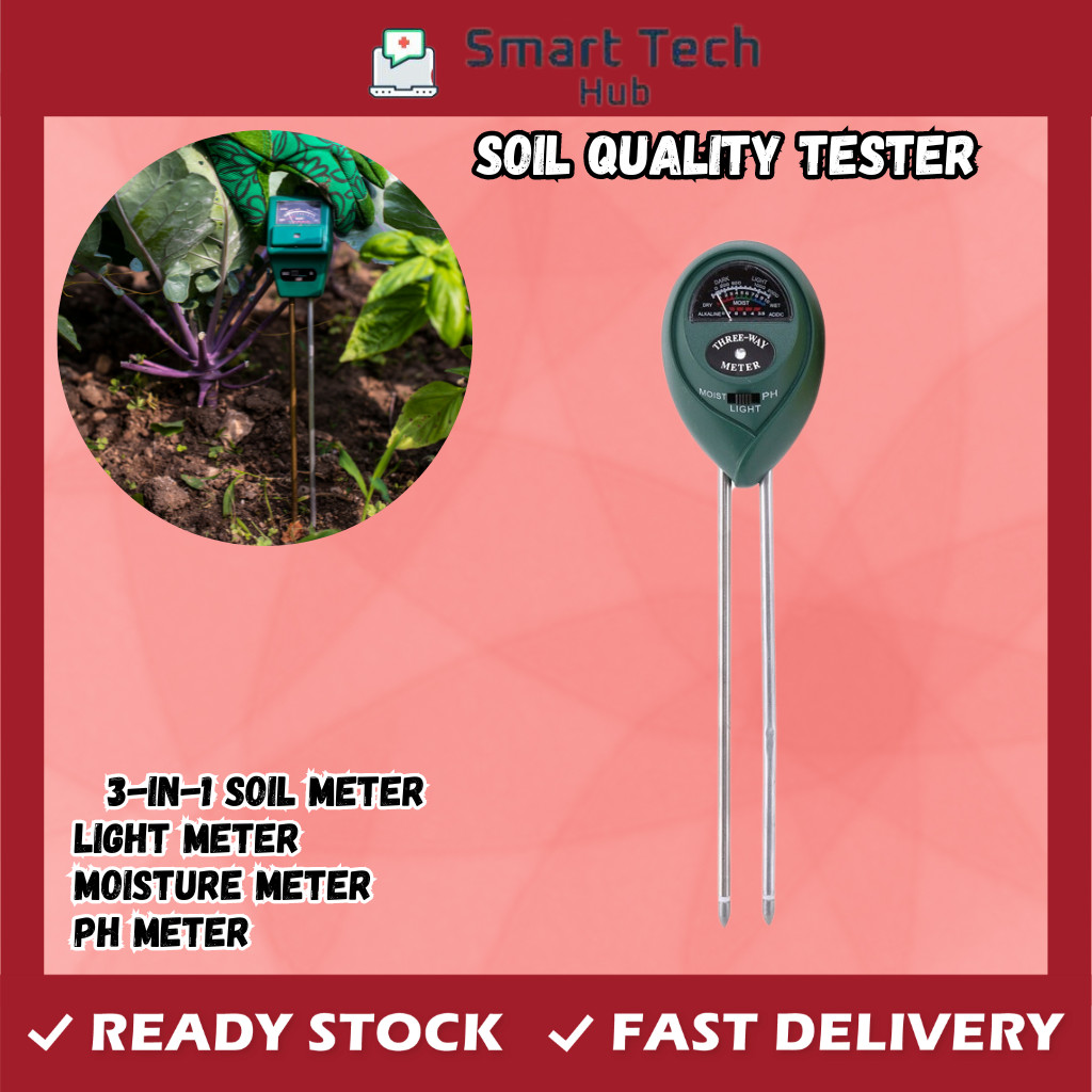 PH Test for Garden Farm Lawn Indoor Soil PH Meter 3 in 1 Gardening Tool ...