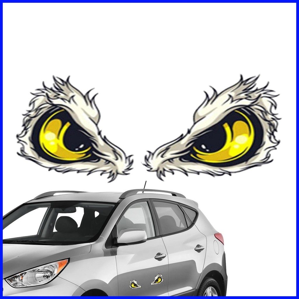 Reflective Eyes Car Sticker 3D Night Safety Driving Reflective Cute ...