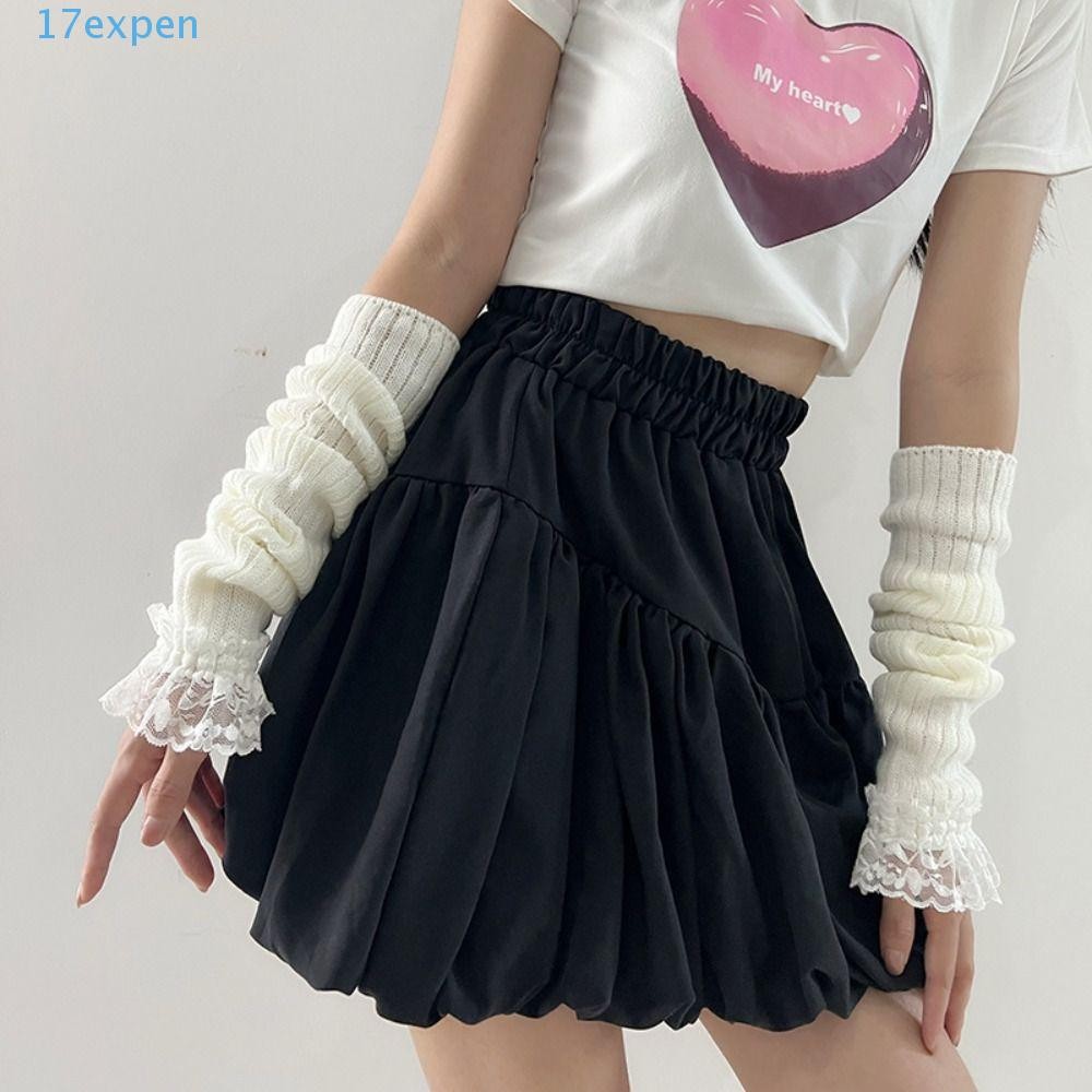 EXPEN Y2K Lace Oversleeve, Japanese Style Harajuku JK Lolita Arm ...