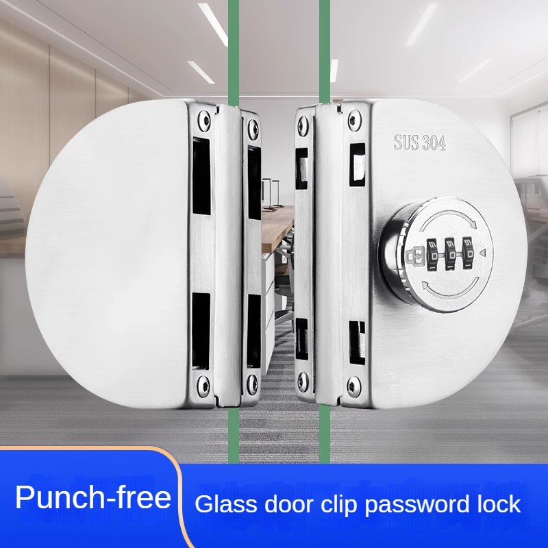 Glass Door Combination Lock Double Open Company Office Glass Lock ...