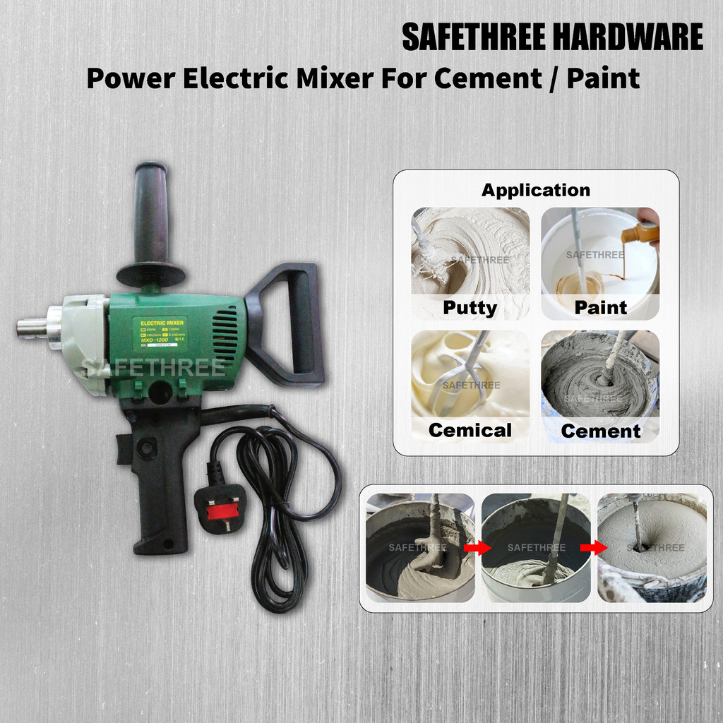 Electric Mixer Cement Concrete Paint Putty Mixing Machine Mixer Blender ...