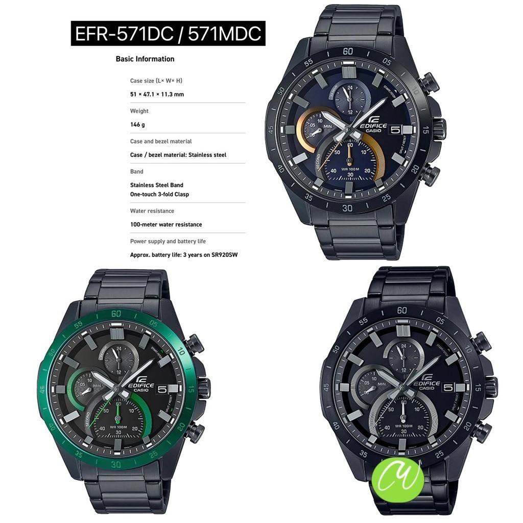 [ EDIFICE EFR-571DC/MDC SERIES ] CASIO EDIFICE CHONOGRAPH MEN WRIST ...