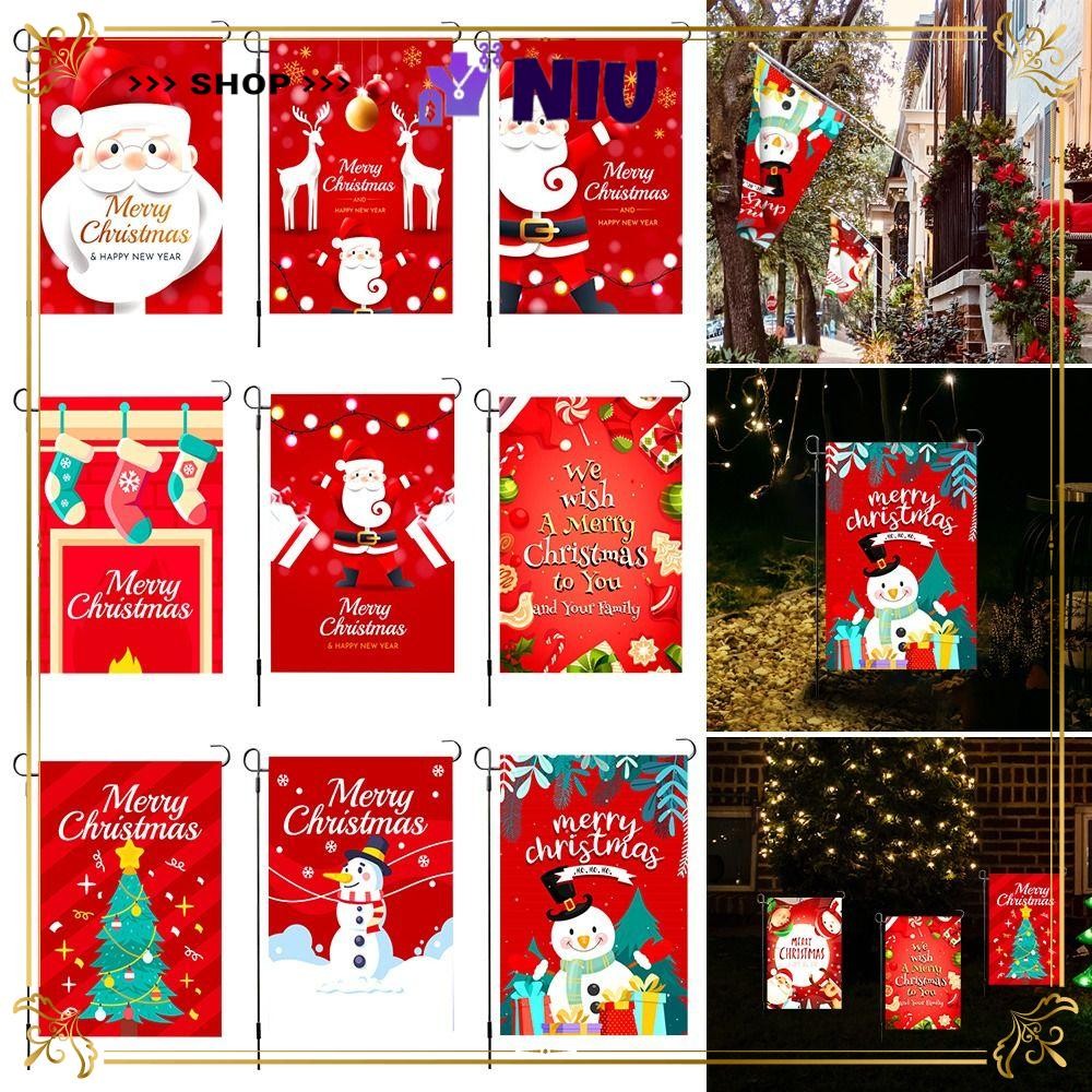 NIU Flags to Fly Outdoor Decorations Merry Christmas Garden Welcome ...