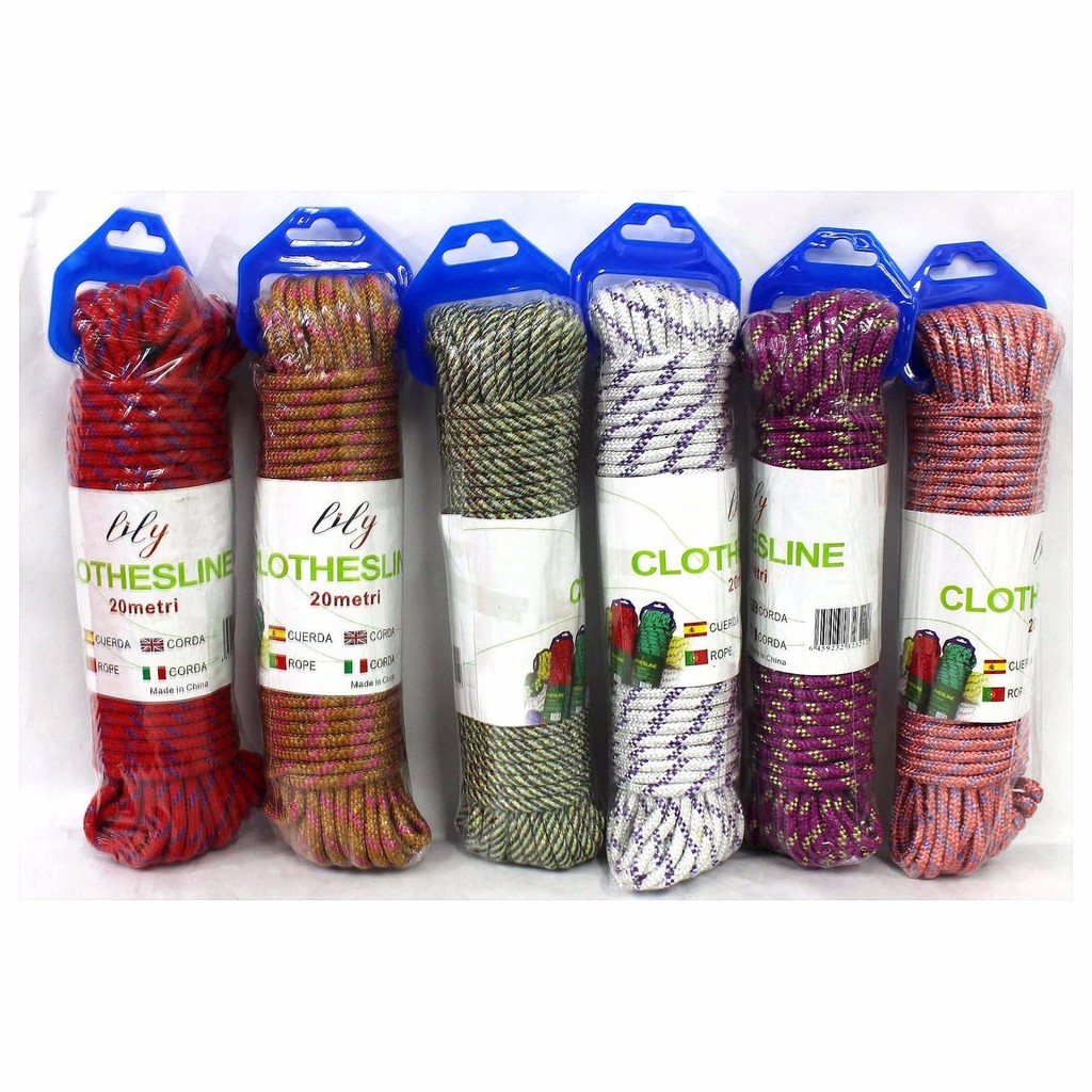 AS Nylon Laundry Washing Flexible Drying Clothesline String Rope (20m ...
