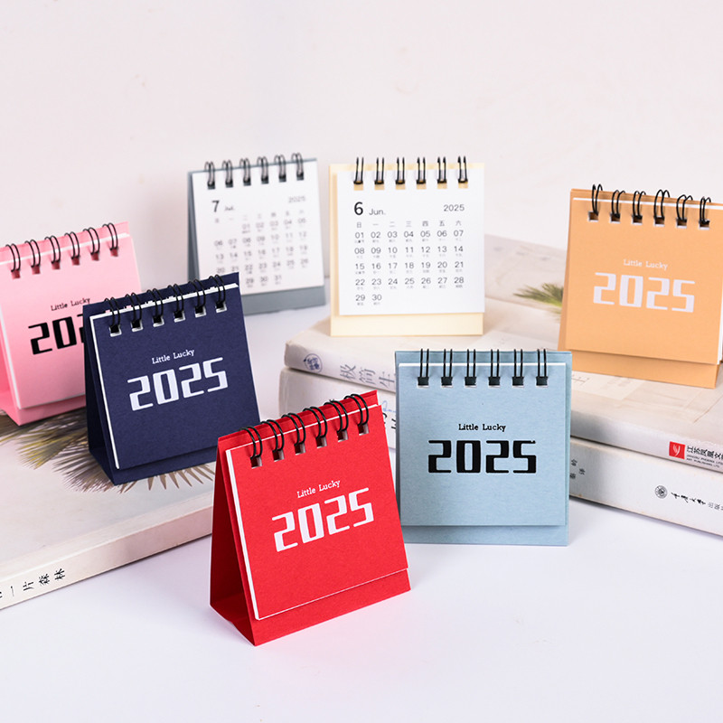 2025 Mini Desk Calendar Concise Design Mini Calendar Portable Coil ...