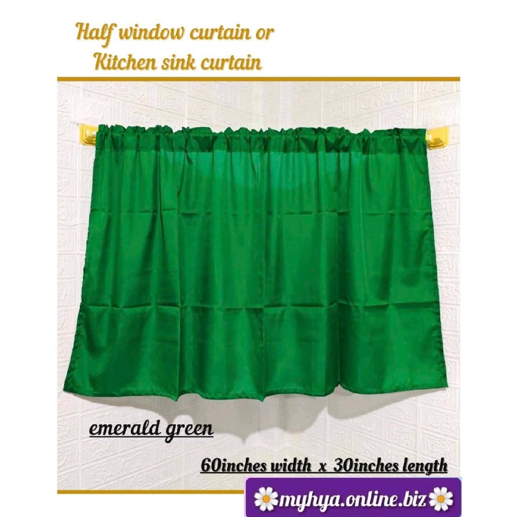half window curtain and curtain tie sold per piece/ kurtina panglababo ...