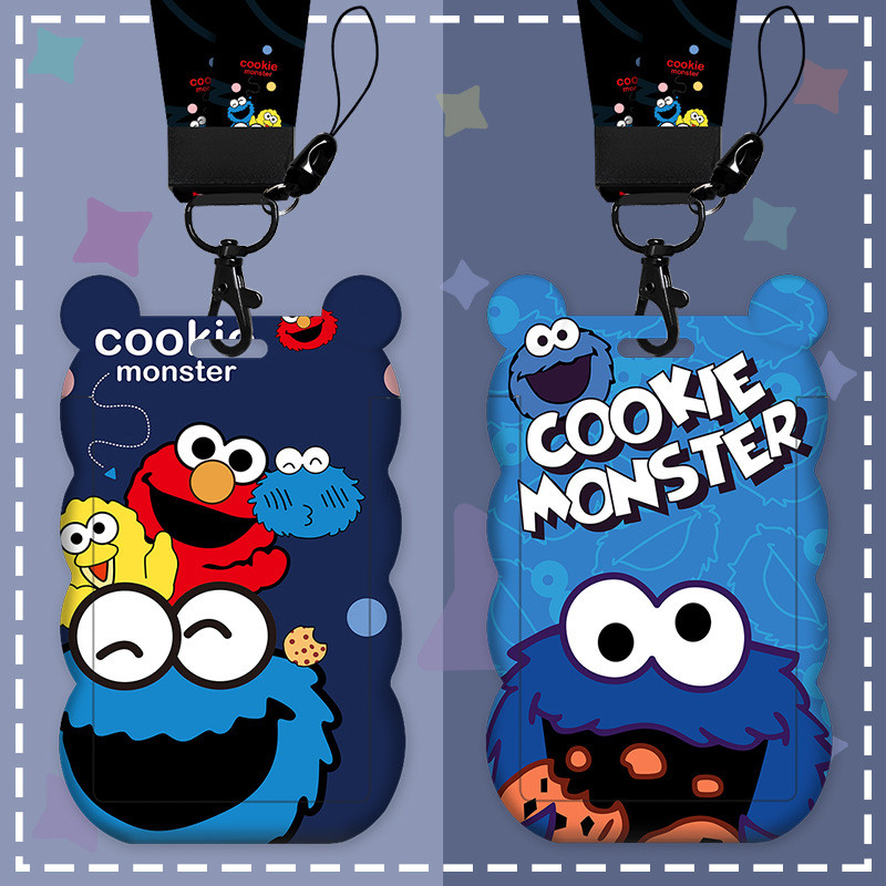 Cartoon Cartoon Sesame Street Student Card Holder Elmo Anti-Lost Halter ...