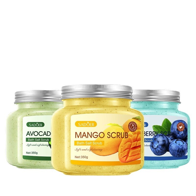 SADOER Fruit Bath Salt Scrub Exfoliating Cleansing Pore Body 350g | Shopee Malaysia