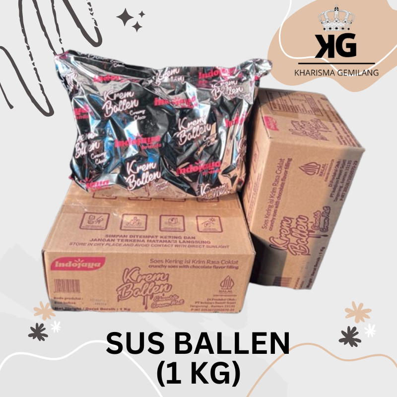 Kg - Soes BALLEN 1kg (1 Box) Dry Soes Cake Biscuit With Chocolate ...