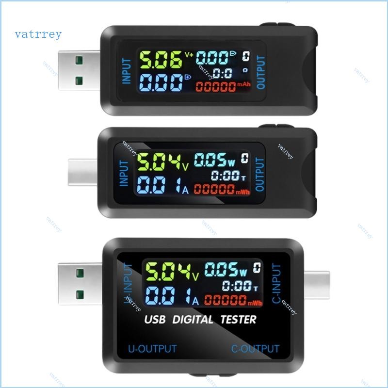 VA USB USB C Tester Multimeter Digital 4 5-36V 0-5A Power Meter Voltage ...