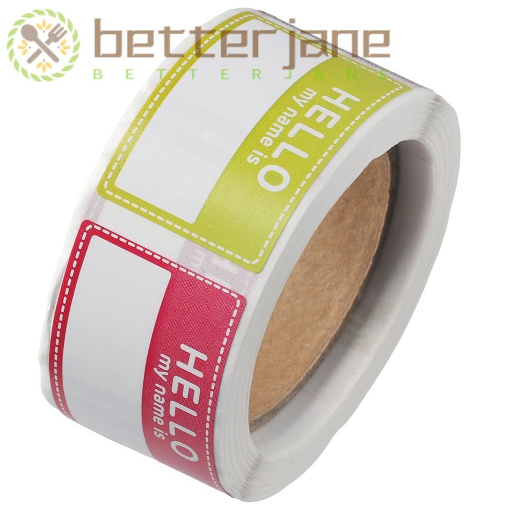 BETTER-JANE Name Tag, Hello My Name is 200 Pcs Name Stickers, Multi ...