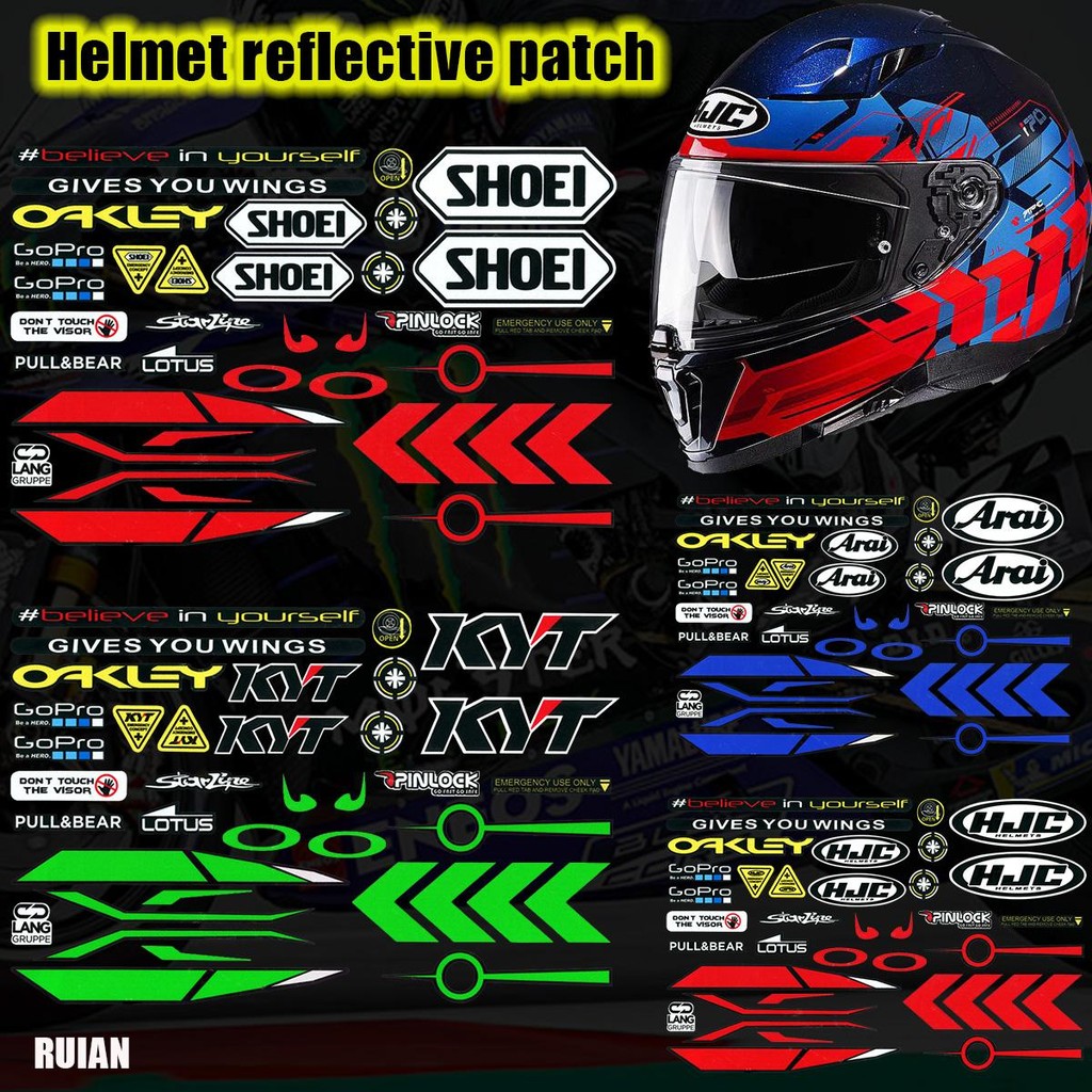 Motorcycle Helmet Decals Sticker Motorcycle Body Stickers for Honda ...
