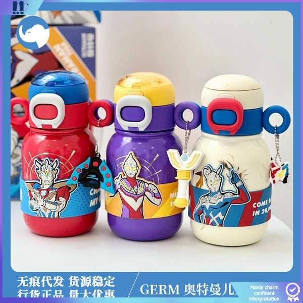 botol air tahan sejuk botol air viral Kartun Ultraman Kanak-kanak 316 Cawan Termos Budak Straw ...