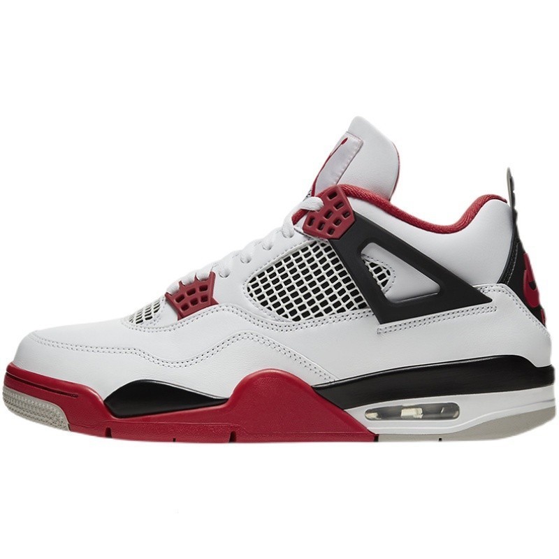 Air Jordan 4 aj4 black and white red 2020 engraved basketball shoes ...
