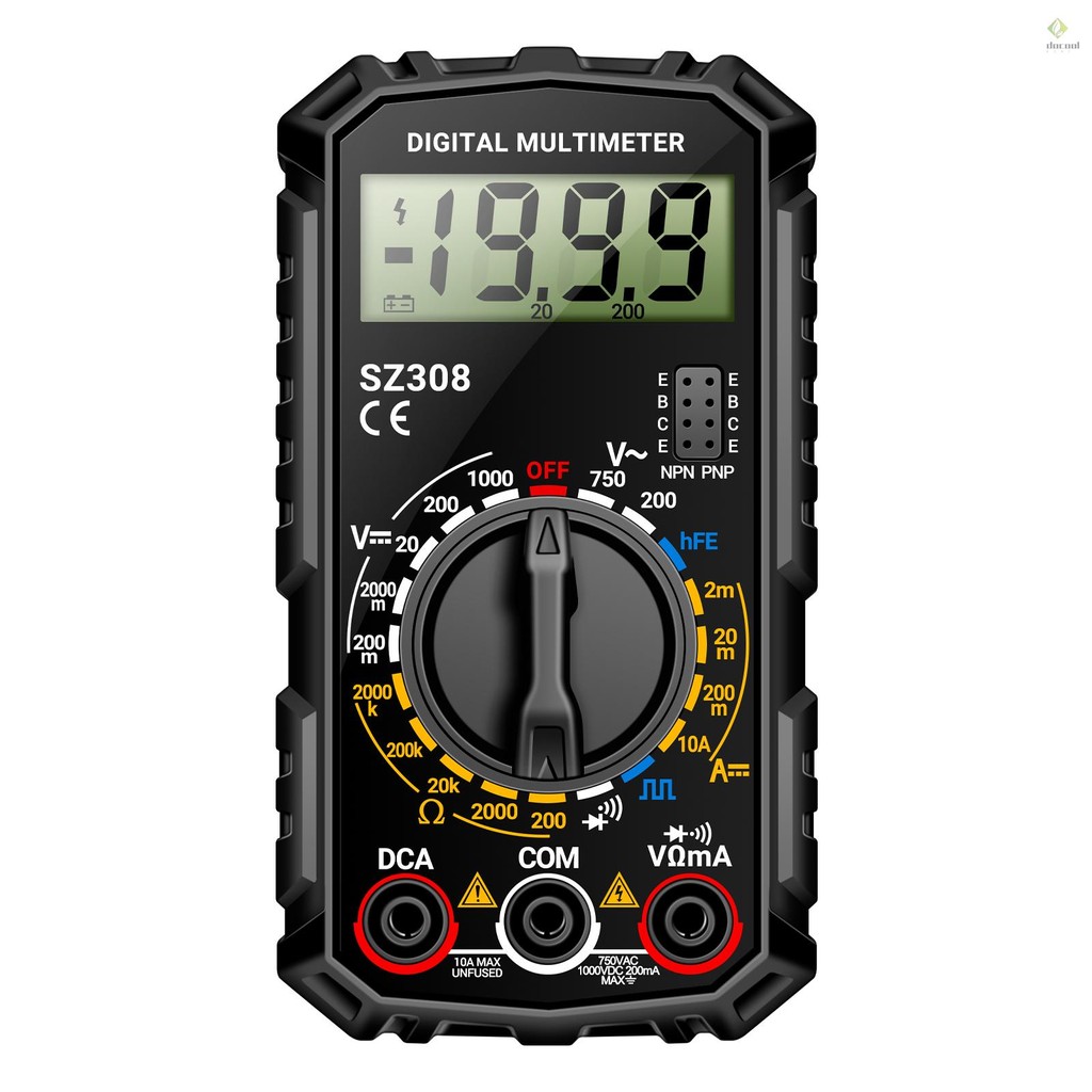 ANENG SZ308 Digital Multimeter Square Wave Digital Tester 1999 Counts ...