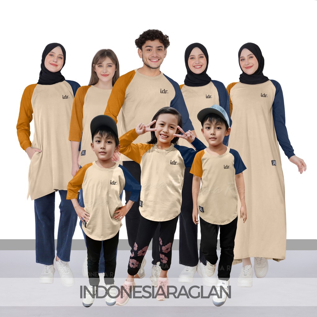 Indonesia Raglan Cream Color New Color Kaos Family Set Family, Couple ...
