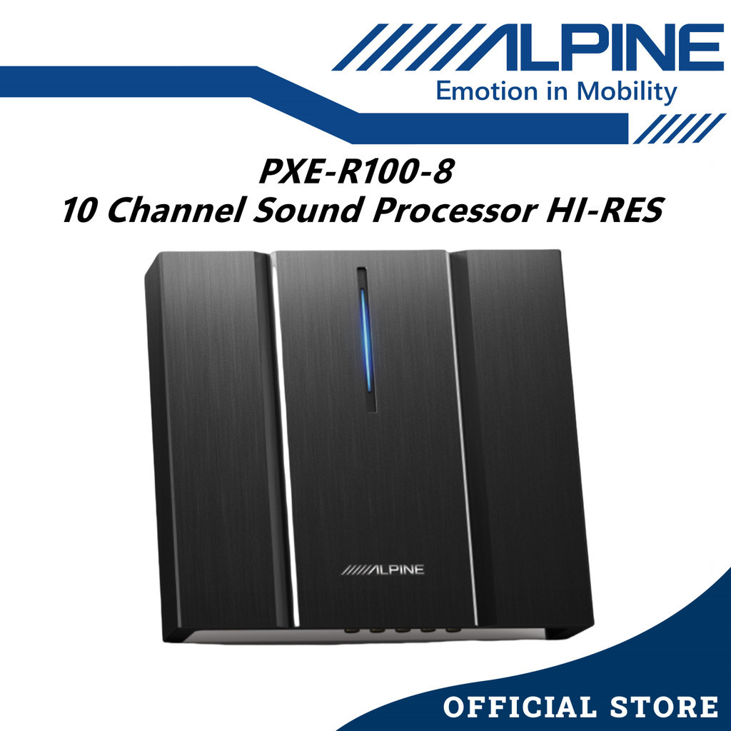 Alpine 10 Channel Hi Res Premium DSP Car Digital Sound Processor Built in Amplifier PXE-R100-8 ...