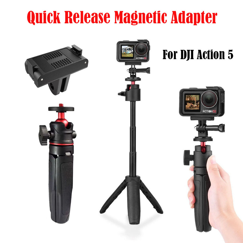 Selfie Stick Tripod For Action 5 Pro Magnetic Quick Release Adapter For ...
