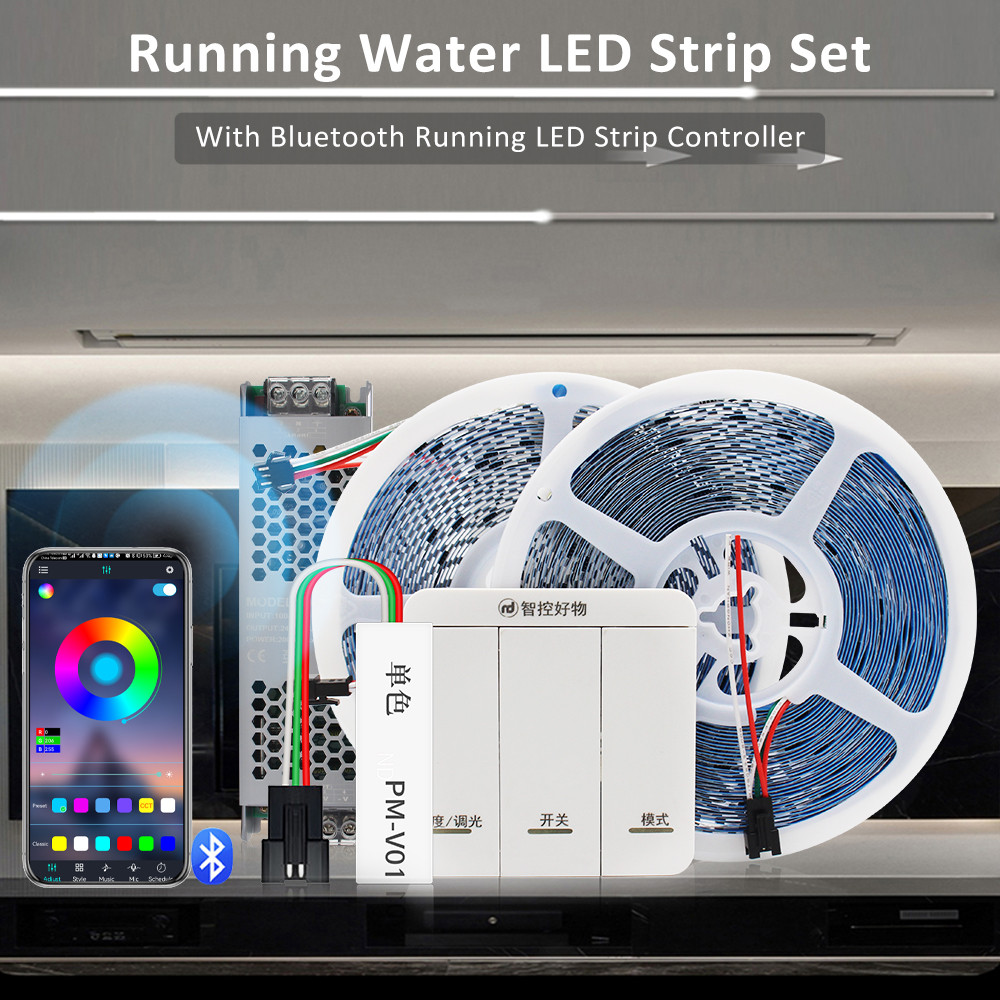 15M 10M Running Water Flow Lights DC 24V 120Leds/M WS2811 Horse Race ...