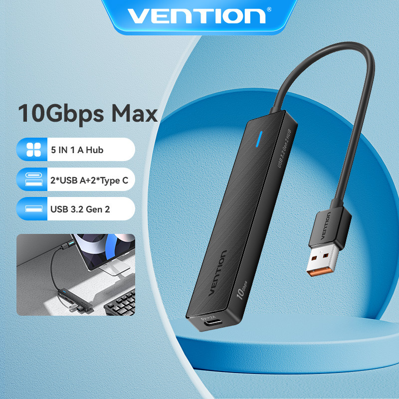 Vention USB C HUB 5-in-1 USB 3.2 Gen2 Hub 10Gbps High Speed Compatible ...