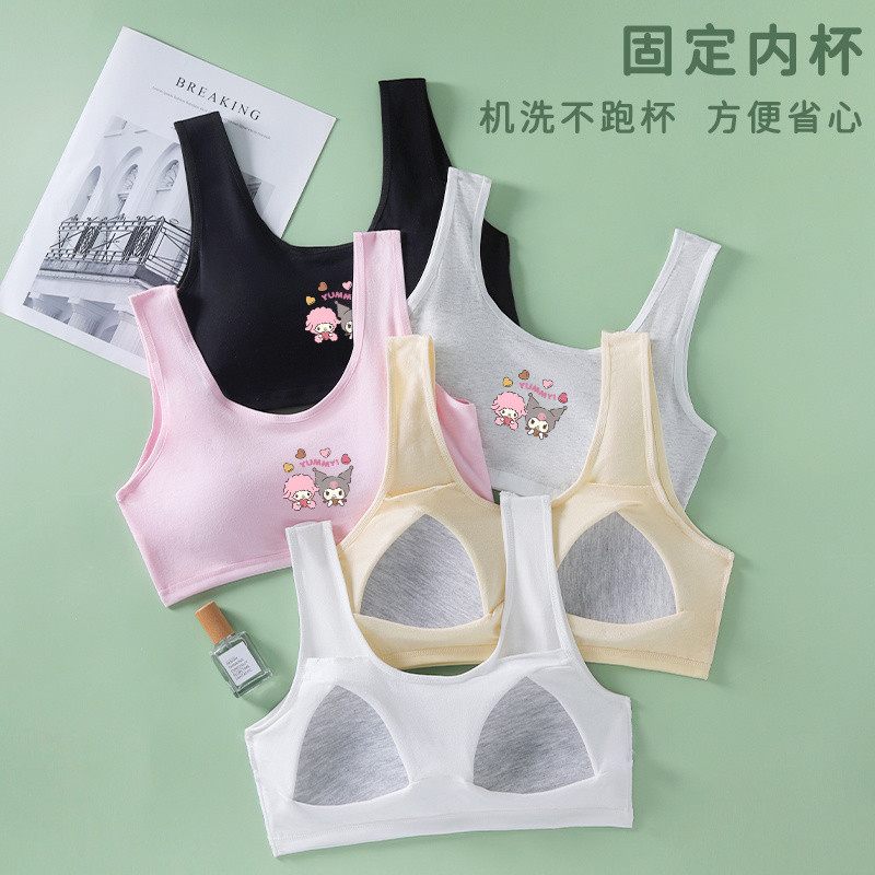 3 Pieces Set Kuromi My Melody Bra For Kid Girls, Kids Bra | Shopee Malaysia